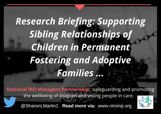 Research Briefing: Supporting Sibling Relationships of Children in ...