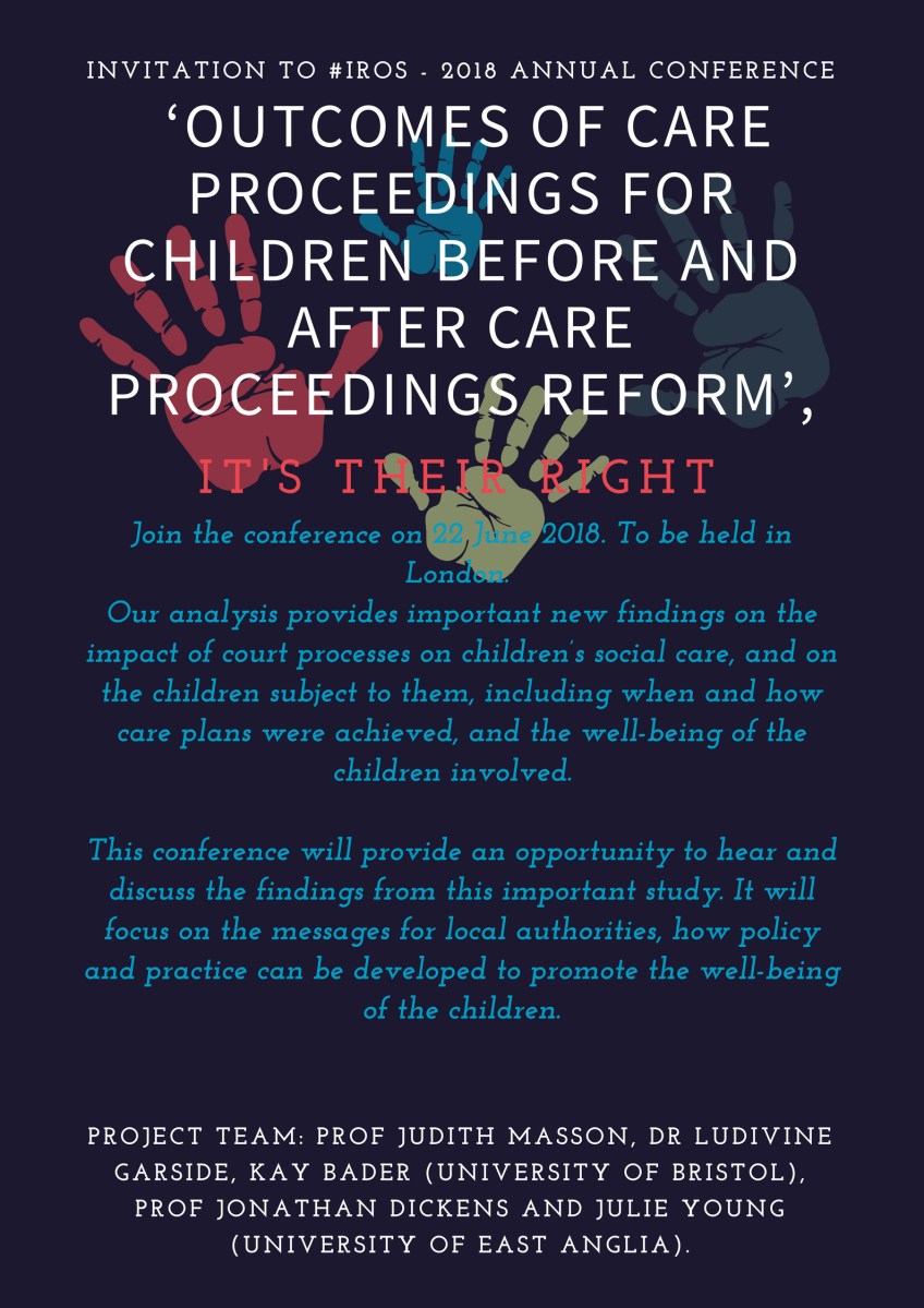 2018 annual conference of the UEA Centre for Research on Children and ...