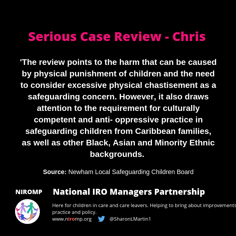 Serious Case Review draws attention to the requirement for culturally ...
